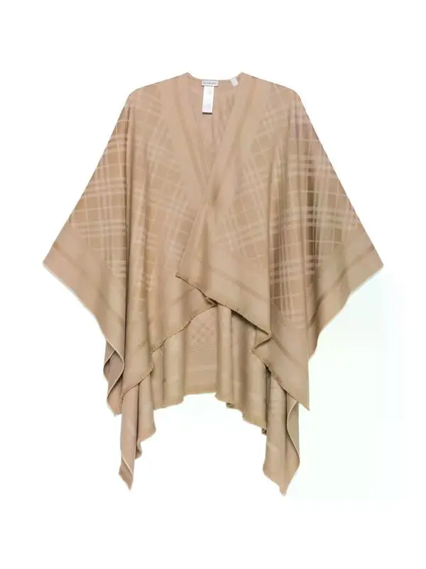 Burberry Check-pattern Cape - Neutrals