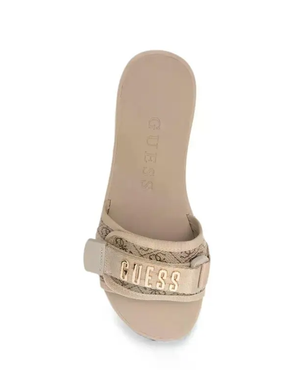Guess Monogram Logo Plaque Slides
