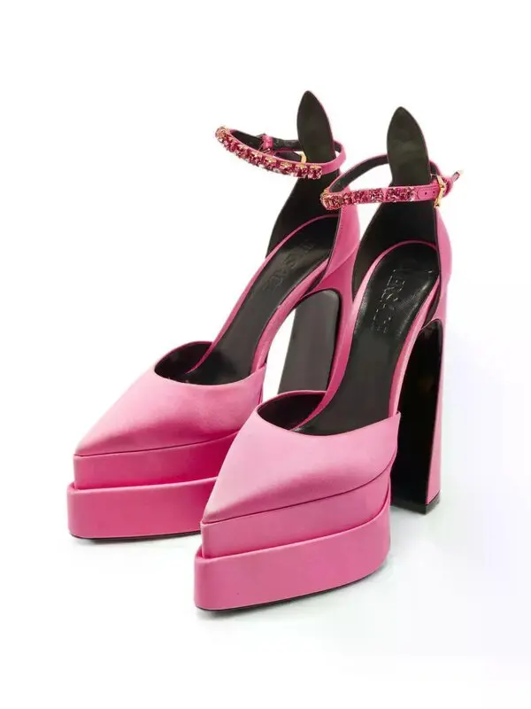 Versace Double Platform Pumps - Pink