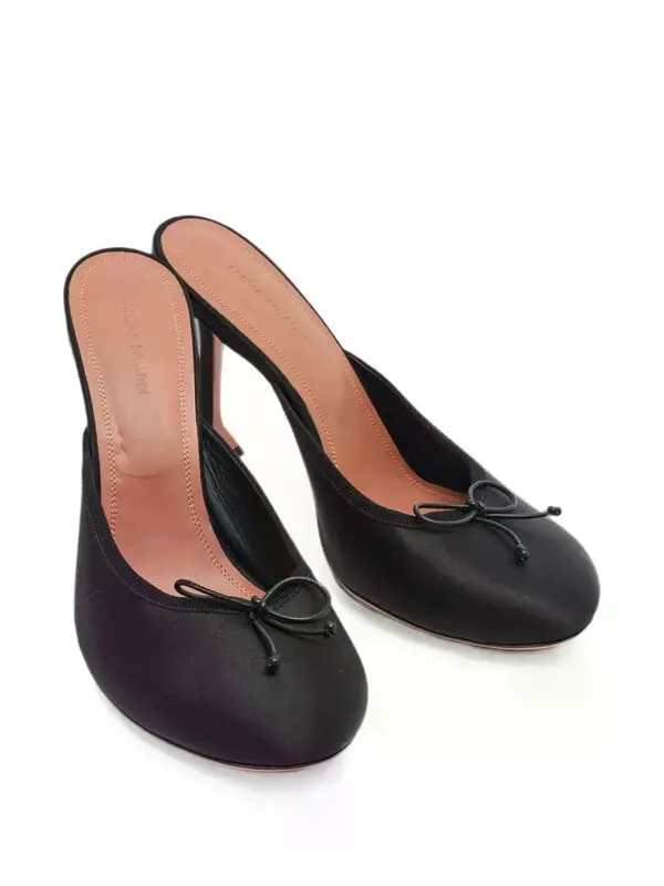 Amina Muaddi Lila Bow Detail Mules