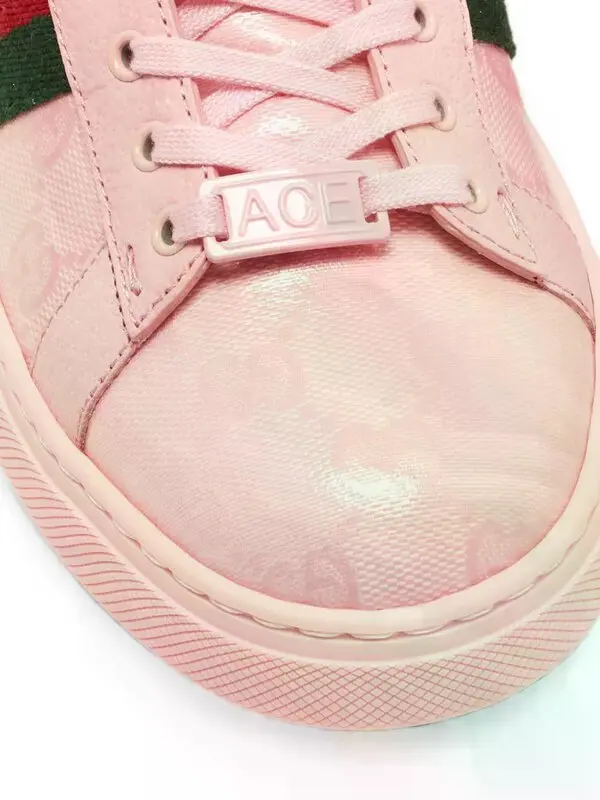Gucci Ace Low-top Sneakers With Web-stripe Detail