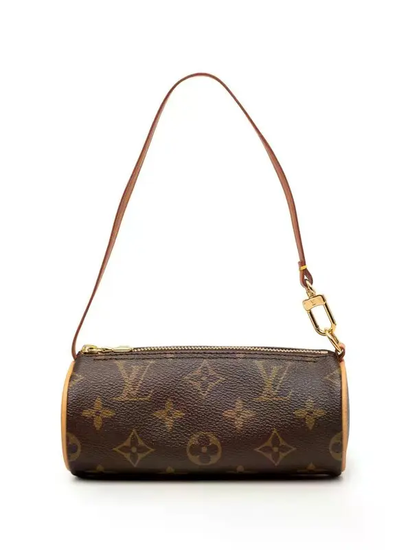 LOUIS VUITTON Monogram Papillon Pochette Handbag - Brown