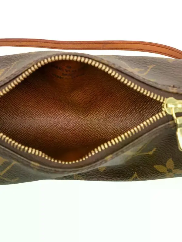 LOUIS VUITTON Monogram Papillon Pochette Handbag - Brown
