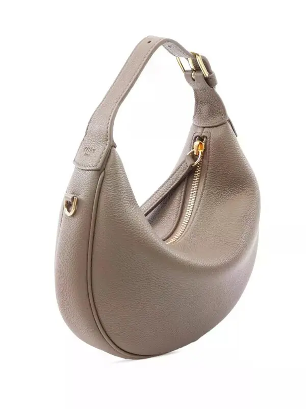 Celine Leather Satchel - Grey