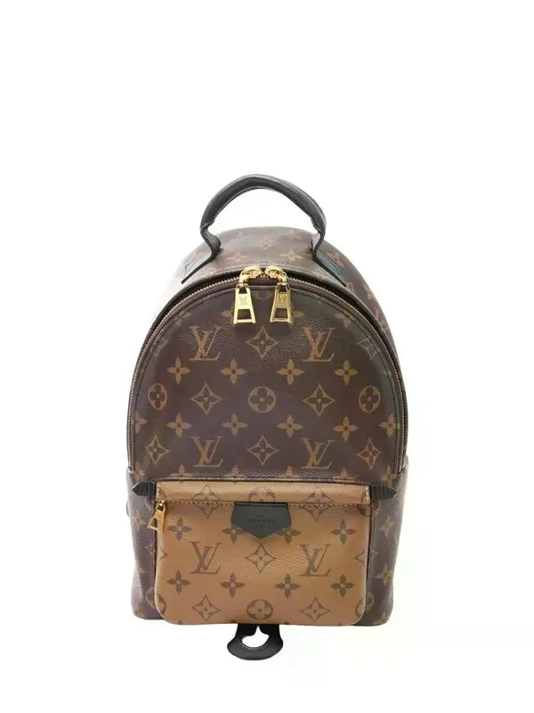 LOUIS VUITTON 2020 Monogram Reverse Palm Springs Pm Backpack - Brown