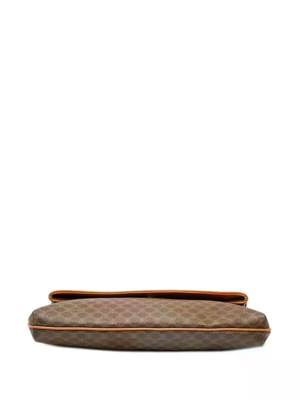 Celine Macadam Coated Canvas Clutch Bag - Brown