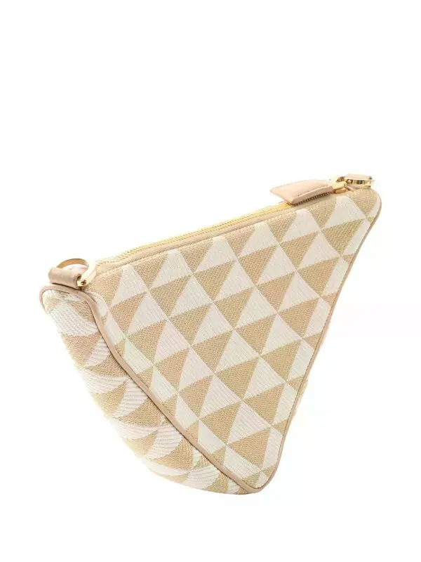 Prada Mini Triangolo Jacquard Satchel