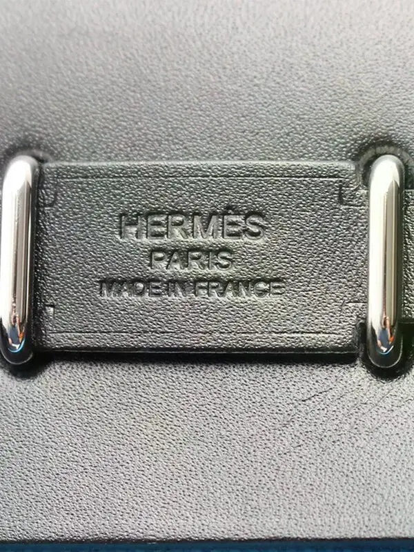 Hermès Herbag Zip 20 Crossbody Bag In Military Toile And Vache Hunter - Blue