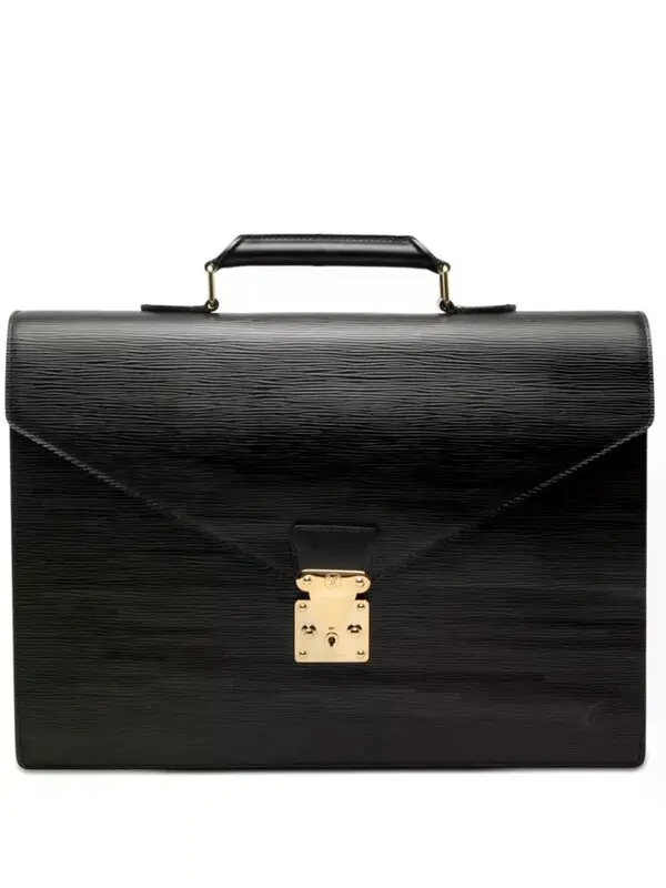 LOUIS VUITTON 2004 Epi Serviette Conseiller Business Bag - Black