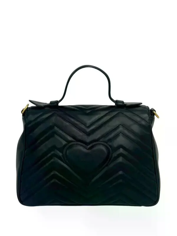 Gucci Small Gg Marmont Matelasse Leather Top Handle Satchel