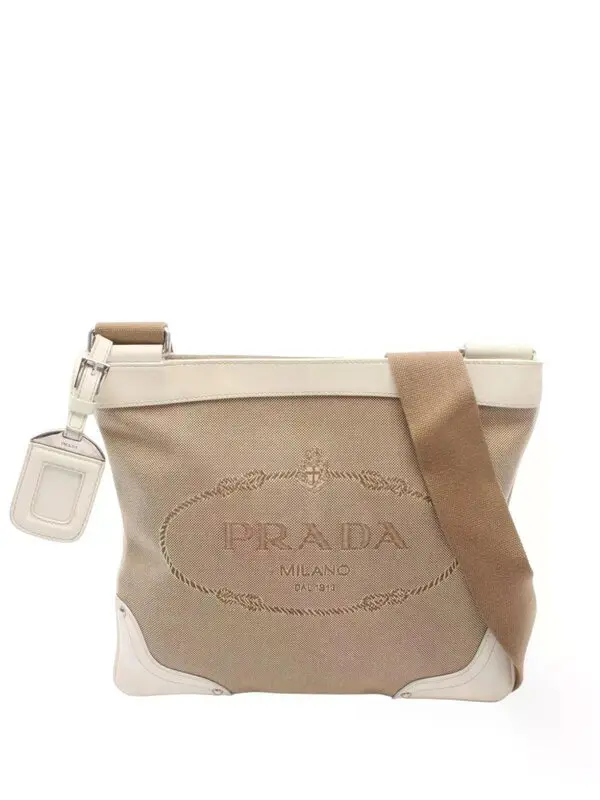 Prada Canvas Canapa Logo Crossbody Bag
