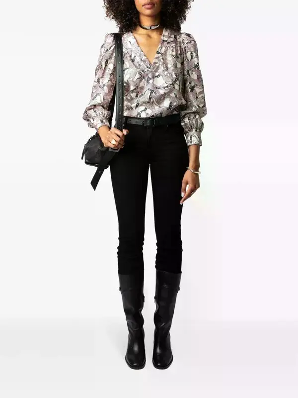 Zadig&Voltaire Telia Wild Chains Printed Silk Blouse