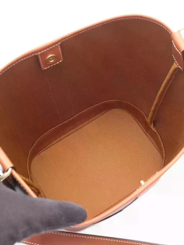 Celine Small Triomphe Coated Canvas Bucket Bag - Brown