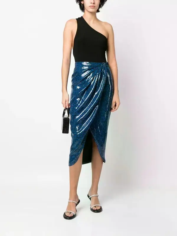 Zadig&Voltaire Jamelia Leopard-print Sequin-embellished Midi Skirt