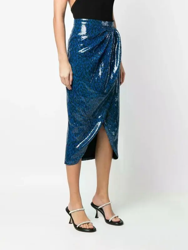 Zadig&Voltaire Jamelia Leopard-print Sequin-embellished Midi Skirt
