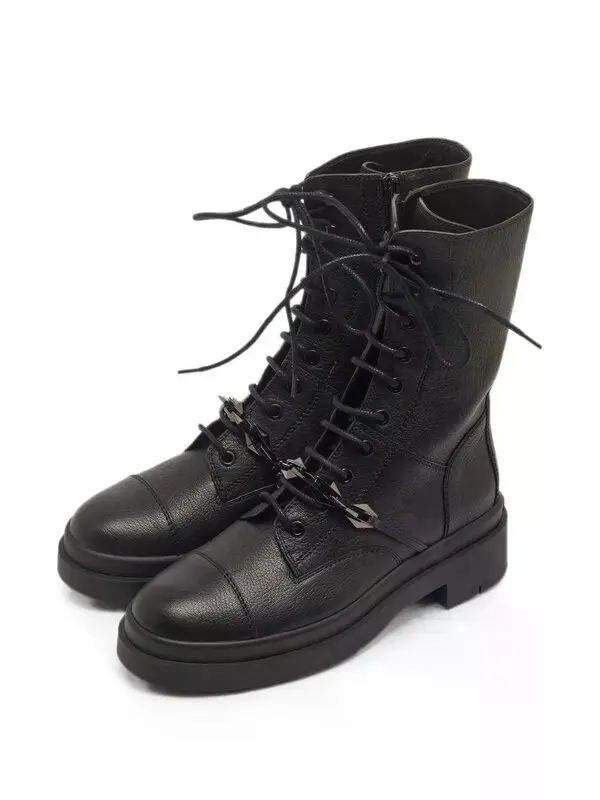 JIMMY CHOO Hatcher Lace-up Combat Boots