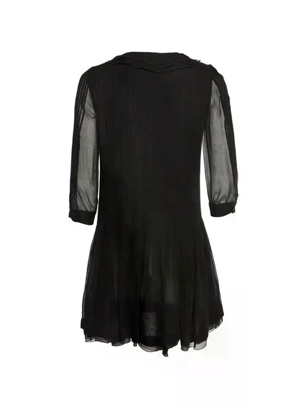Chloé Pleated Silk Mini Dress