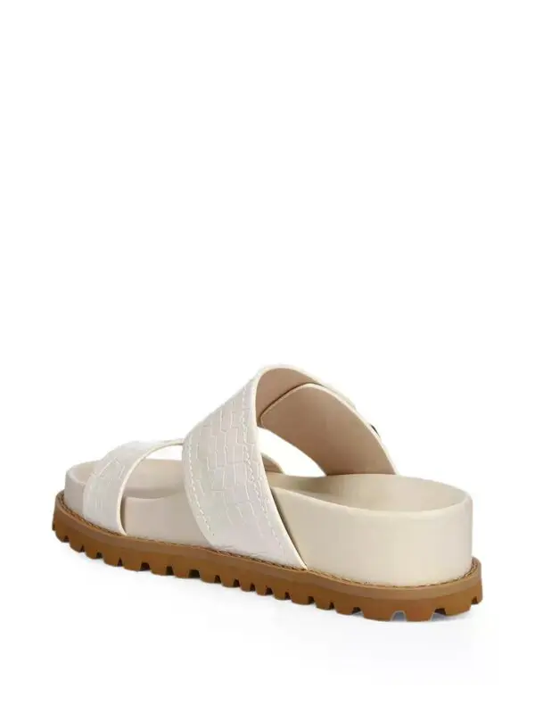 Liu Jo Croc-effect Buckle Sandals - White