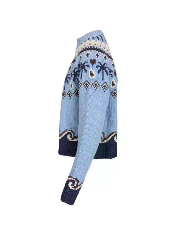 Alanui Fair Isle Palm-tree Motif Sweater