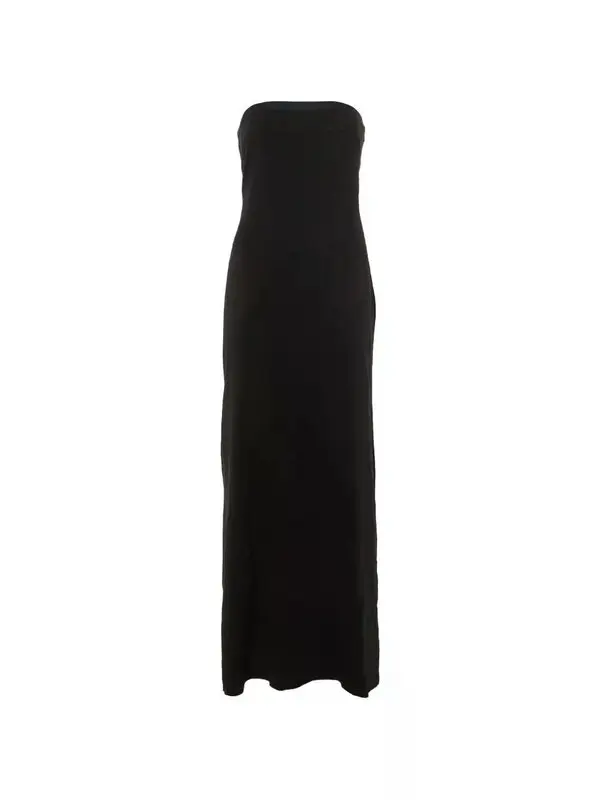 Paule Ka Crepe Strapless Maxi Dress With Bow Detail