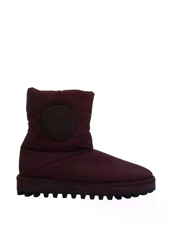 Dolce & Gabbana Padded Logo Patch Boots