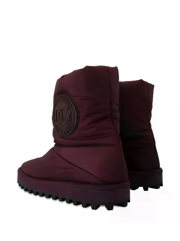 Dolce & Gabbana Padded Logo Patch Boots