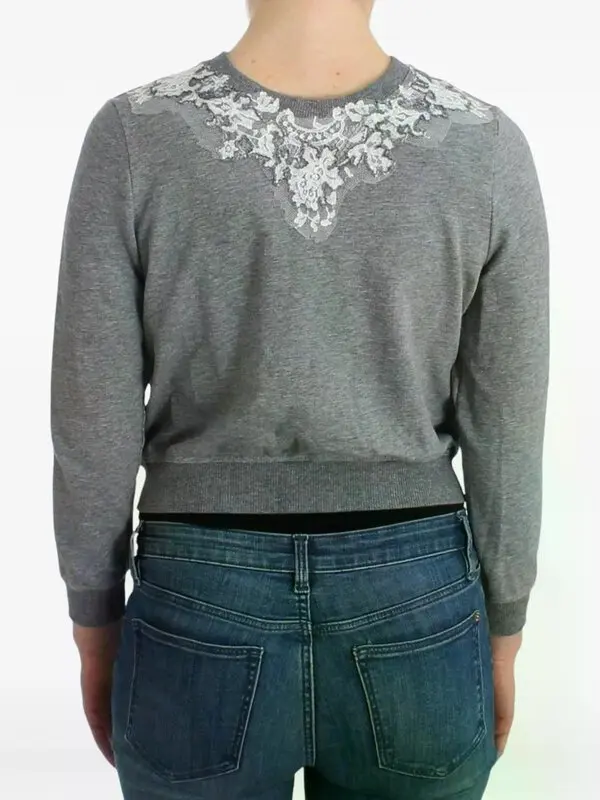 Ermanno Scervino Cropped Cardigan With Lace Embroidery