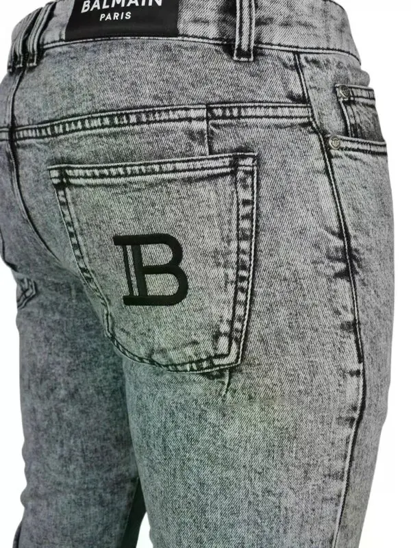 Balmain Faded Effect Jeans