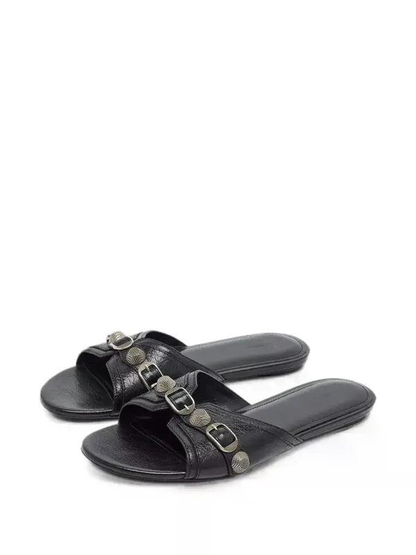 Balenciaga Le Cagole Leather Slides
