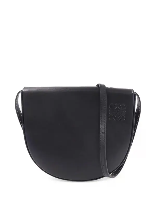 Loewe Anagram Embossed Shoulder Bag - Black