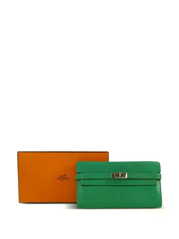 Hermès Kelly Leather Wallet - Green