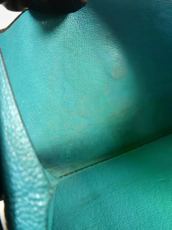 Hermès 2007 Grained-leather Tri-fold Wallet - Blue