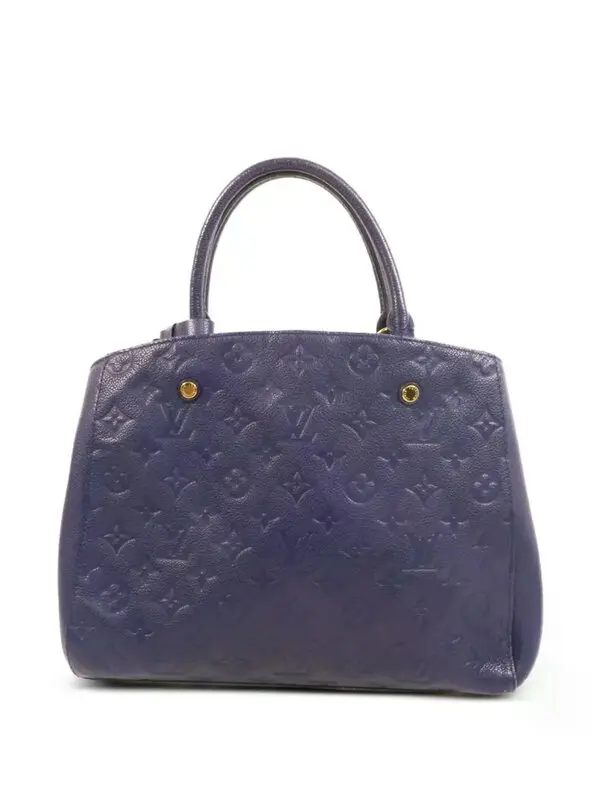 LOUIS VUITTON Monogram Empreinte Montaigne Shoulder Bag - Blue