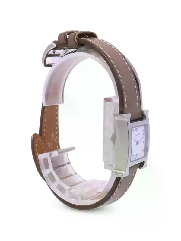 Hermès Heure H 17mm Watch With Dial And Leather Strap
