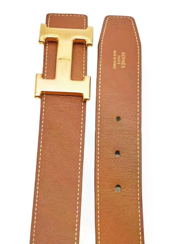 Hermès 1996 H Reversible Leather Belt