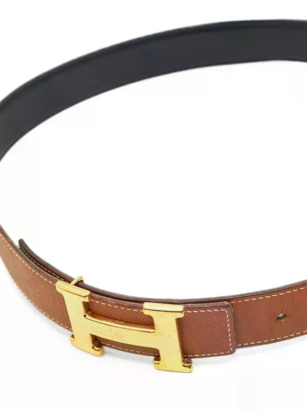 Hermès 1996 H Reversible Leather Belt