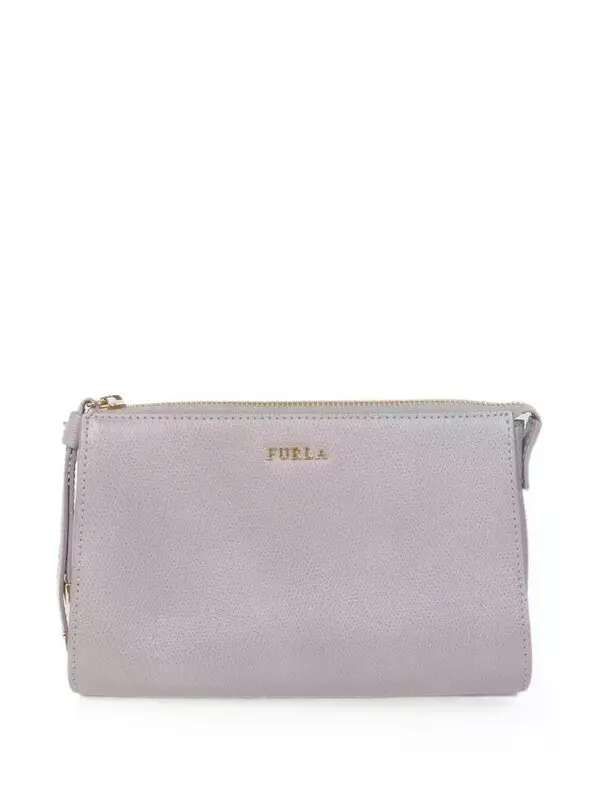 Furla Grained-leather Clutch Bag - Purple