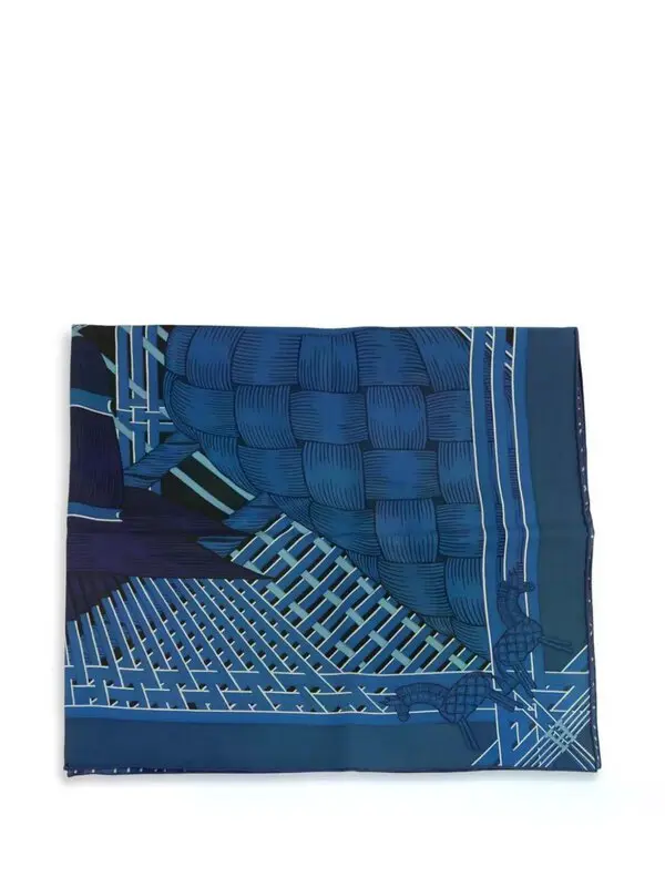 Hermès Masan & Masan Scarf - Blue