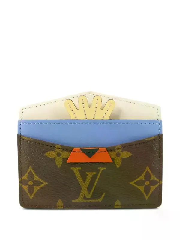 LOUIS VUITTON Tribal Mask Monogram-pattern Card Holder - Brown