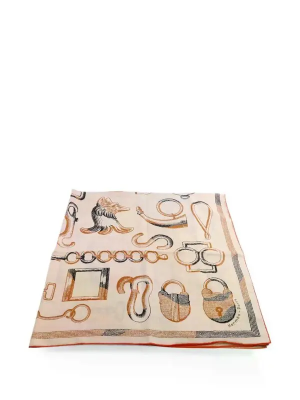 Hermès Mors A Jouets Bandana Scarf - Neutrals