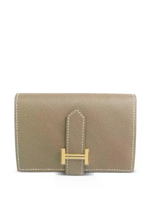 Hermès Bearn Mini Wallet In Epsom Leather - Neutrals