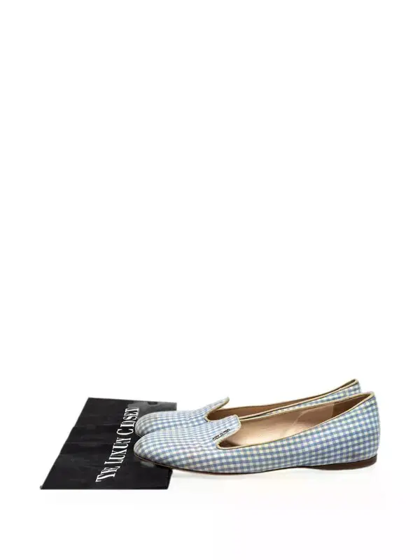 Prada Checked Canvas Loafers