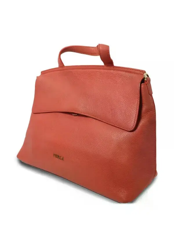 Furla Logo Detail Two-way Leather Tote Bag