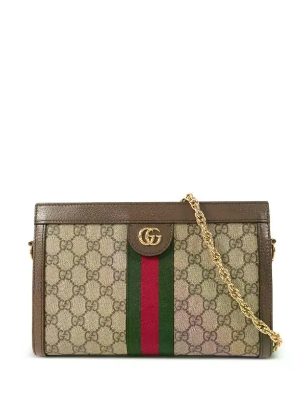 Gucci Ophidia Gg Chain Shoulder Bag - Neutrals
