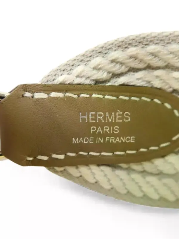 Hermès Striped Bag Strap With Leather Trim