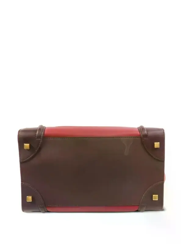 Celine Mini Luggage Leather Tote Bag - Red