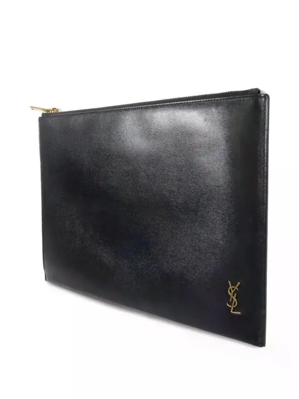 Saint Laurent Logo-appliqué Clutch Bag