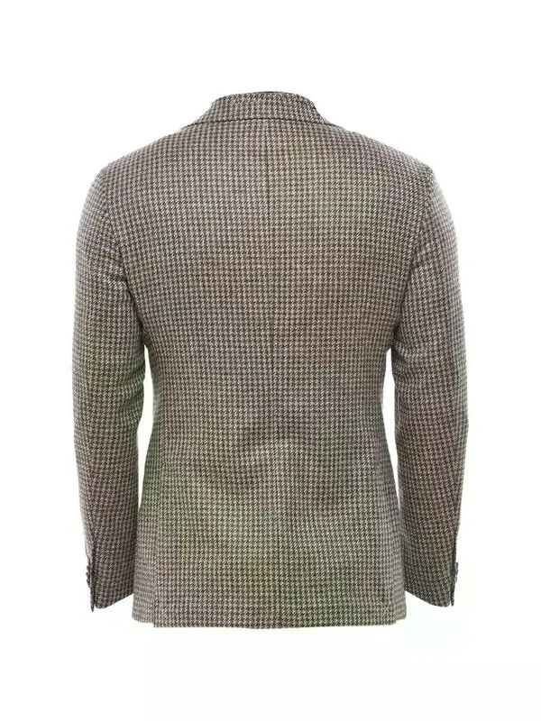 Corneliani Houndstooth-pattern Single-breasted Blazer - Neutrals