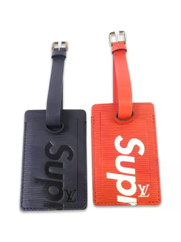 LOUIS VUITTON X Supreme Epi Leather Luggage Tags