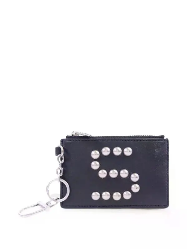 Tory Burch Studded Snakeskin-effect Cardcase - Black